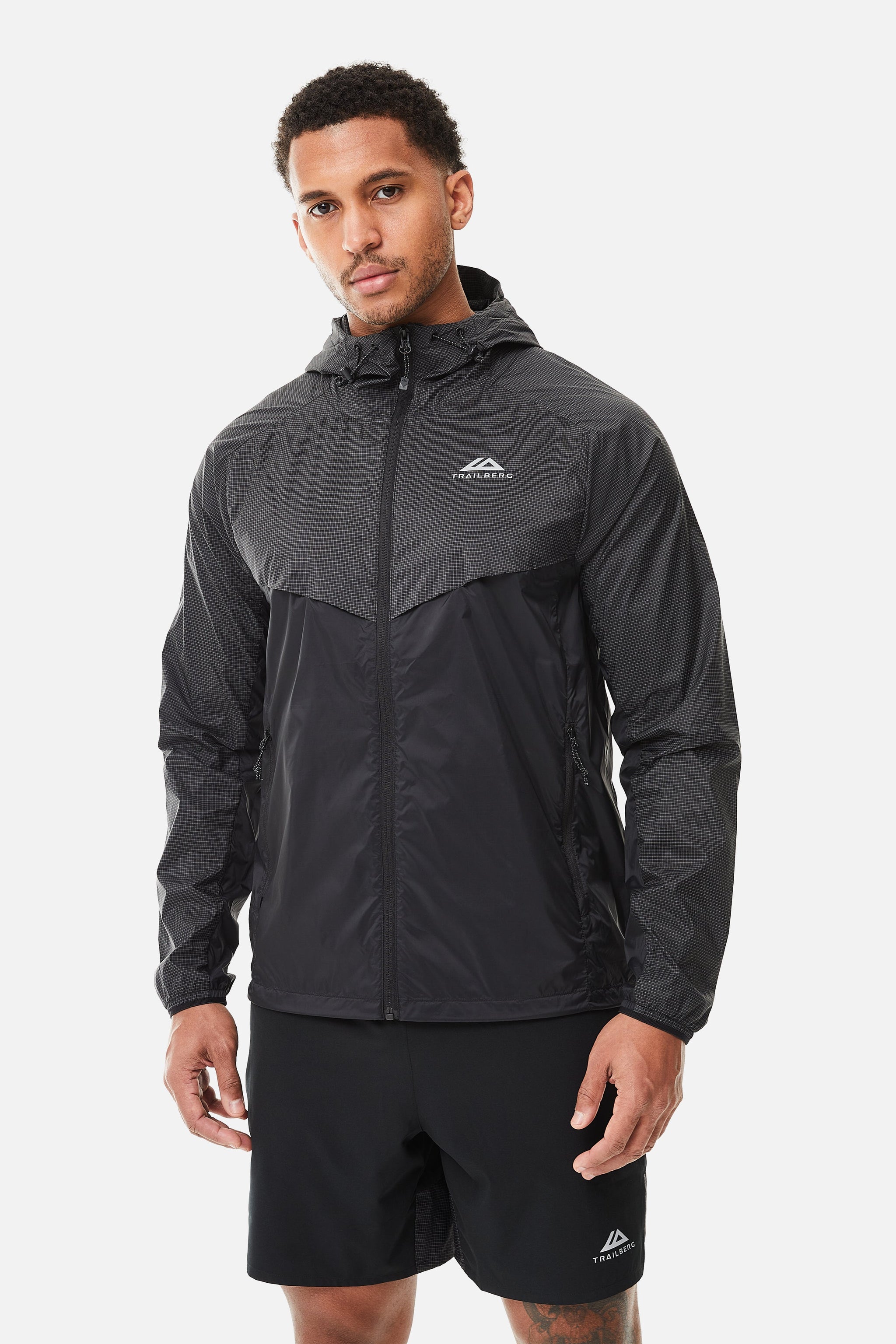 Rapid Grid Windbreaker - Black
